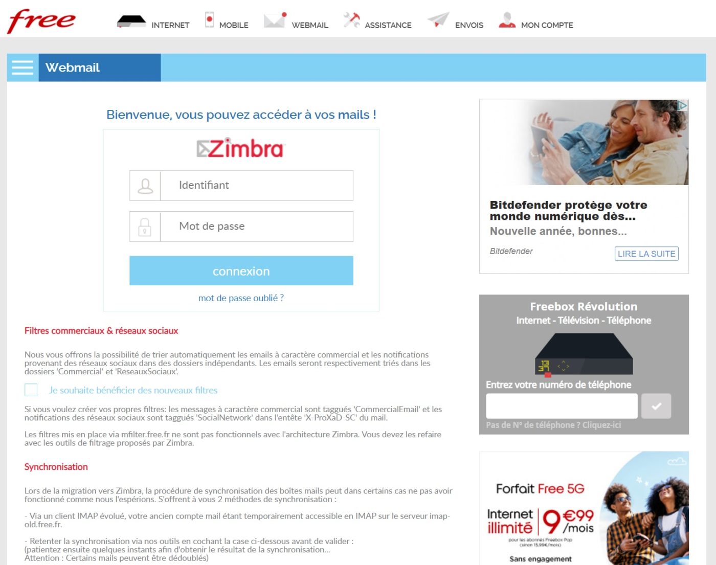Free Zimbra : tout savoir sur le webmail pour se connecter en 2024