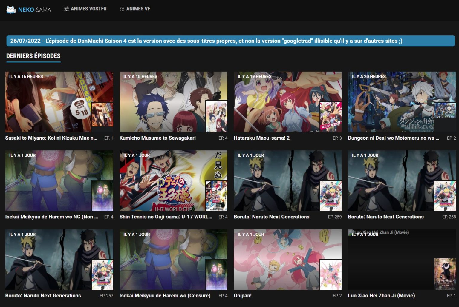 Neko Sama ne fonctionne plus ? Tout savoir sur la nouvelle adresse et ...