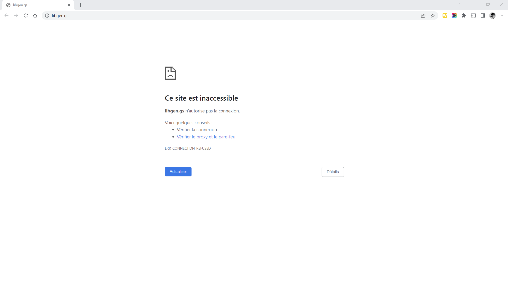 Library Genesis nouvelle adresse 2024 en France : libgen.gs