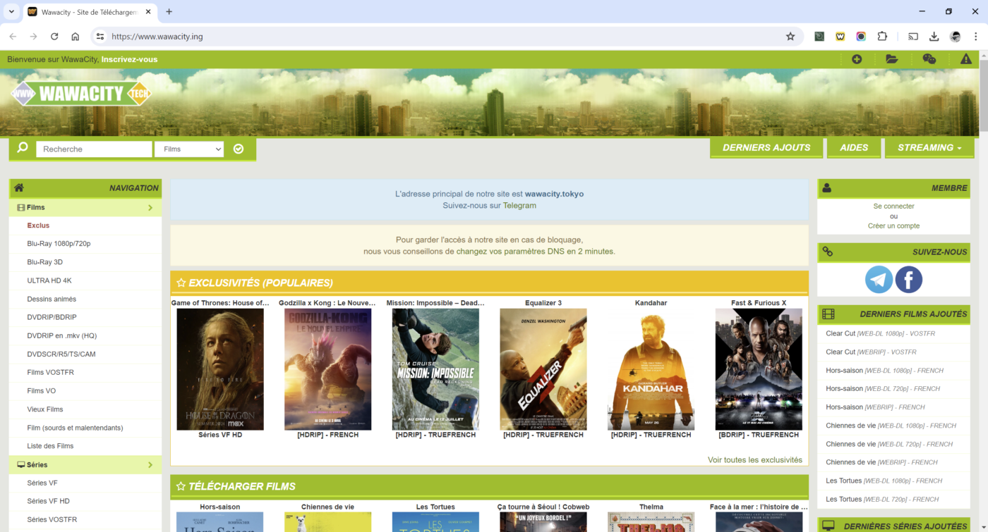 Wawacity ne fonctionne plus ? Voici la nouvelle adresse septembre 2024 ...